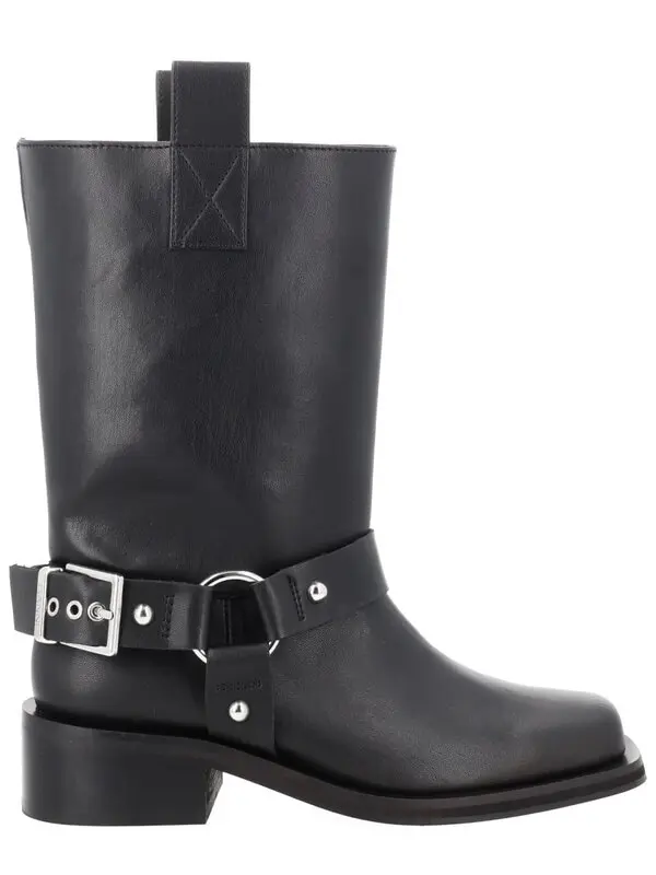 GANNI Biker Boots - Black