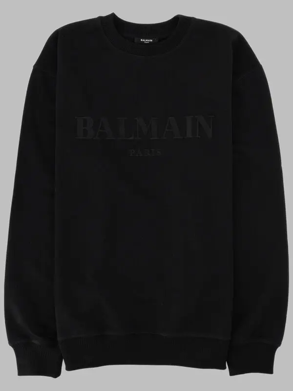 Balmain Embroidered Crewneck Sweatshirt - Black