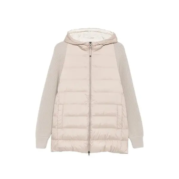 Brunello Cucinelli Neutrals Jackets Puffer Jackets - Cream