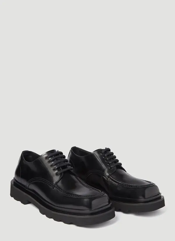 Dolce & Gabbana Brushed Leather Derby Shoes