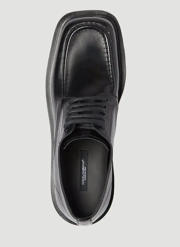 Dolce & Gabbana Brushed Leather Derby Shoes