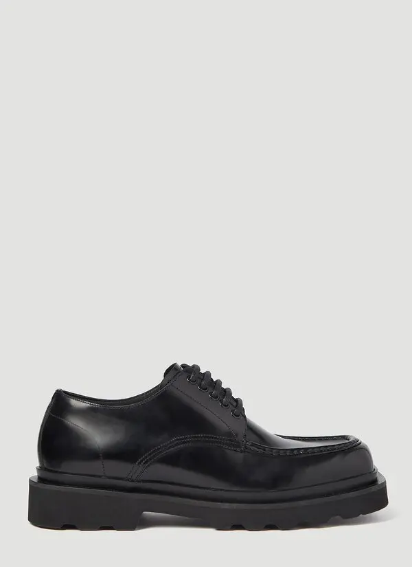 Dolce & Gabbana Brushed Leather Derby Shoes - Black