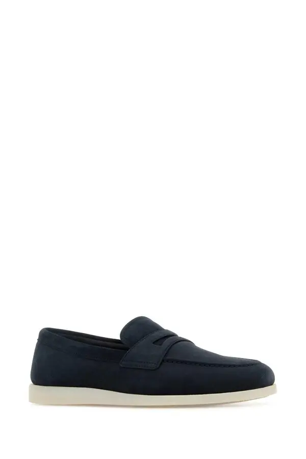 Church's Navy Suede Loafers