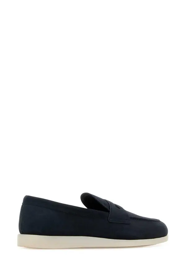 Church's Navy Suede Loafers
