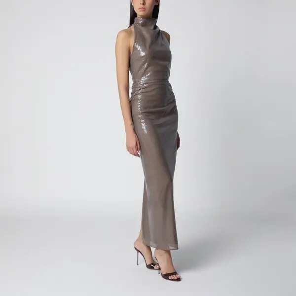 ROTATE BY BIRGER CHRISTENSEN Long Dress With Micro-sequins