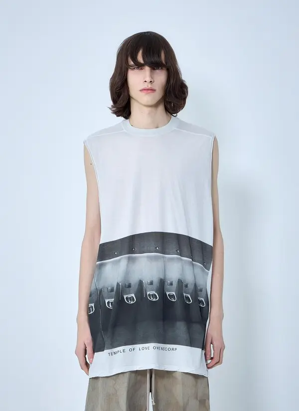 Rick Owens Sleeveless Graphic Top - Gray