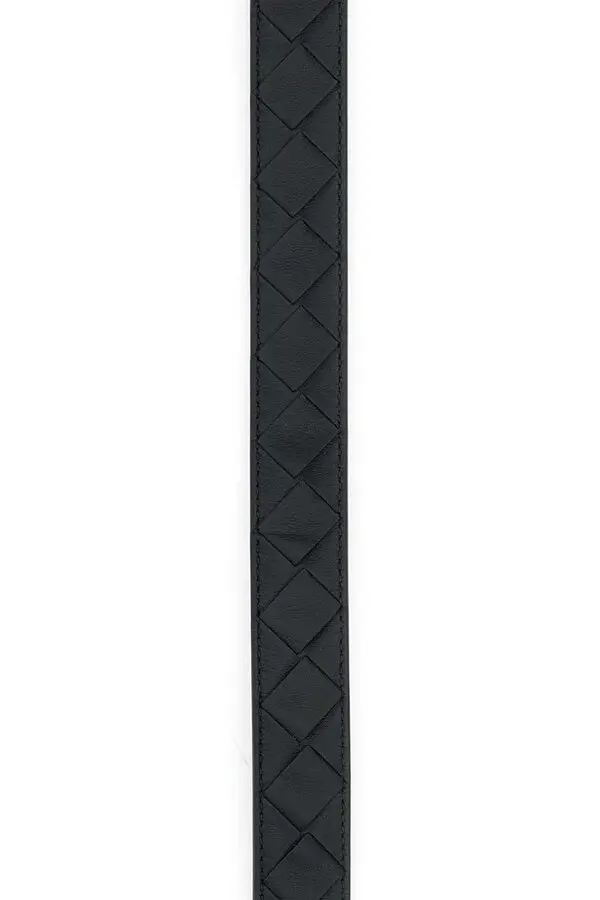 Bottega Veneta Leather Watch Belt - Black