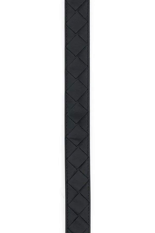 Bottega Veneta Leather Watch Belt - Black