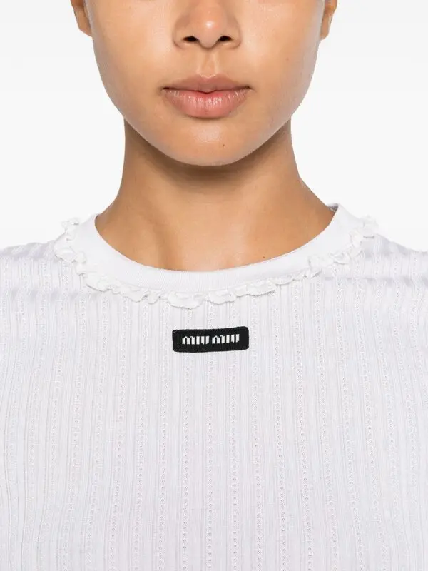Miu Miu Silk Crewneck Sweater - Multicolor