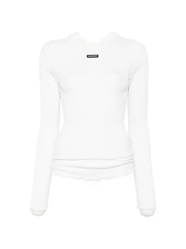 Miu Miu Silk Crewneck Sweater - Multicolor