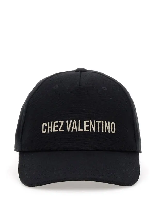 Valentino Garavani Cotton Baseball Hat - Black