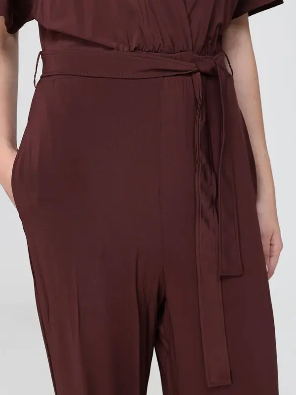 Max Mara Wrap-style V-neck Jumpsuit In Stretch Viscose