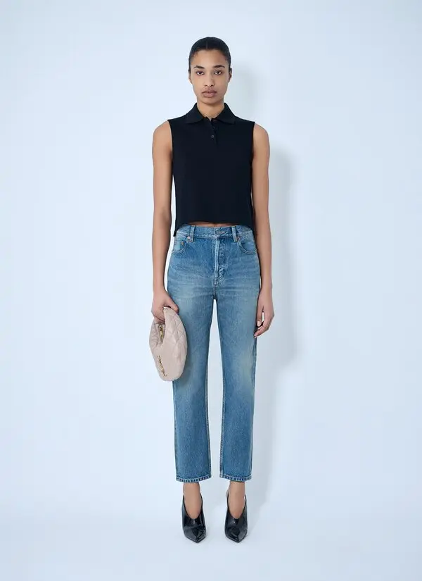 Saint Laurent Cassandre Polo Shirt - Black