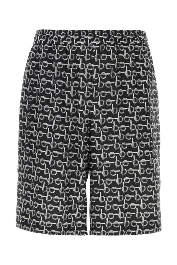 Burberry Printed Silk Bermuda Shorts