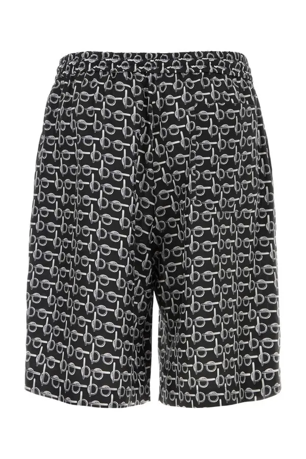 Burberry Printed Silk Bermuda Shorts