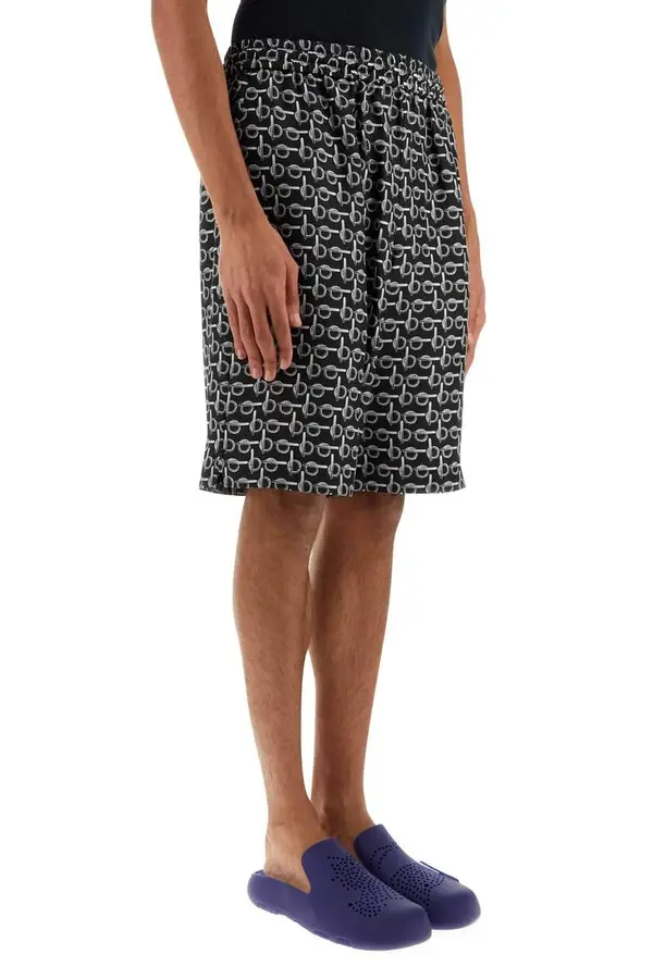 Burberry Printed Silk Bermuda Shorts - Multicolor