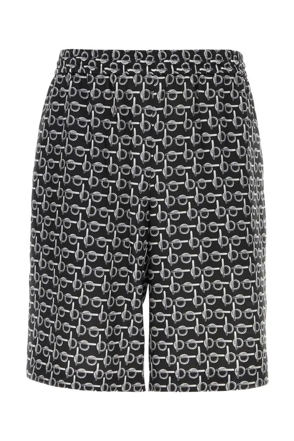 Burberry Printed Silk Bermuda Shorts - Multicolor