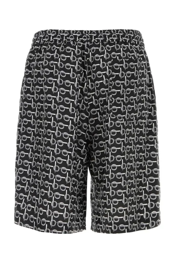 Burberry Printed Silk Bermuda Shorts - Multicolor