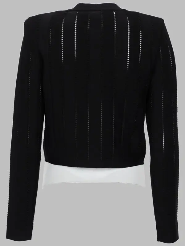 Balmain Cardigan Corto In Maglia