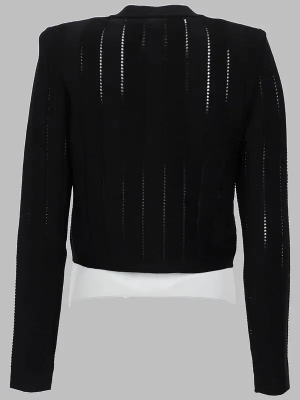 Balmain Cardigan Corto In Maglia