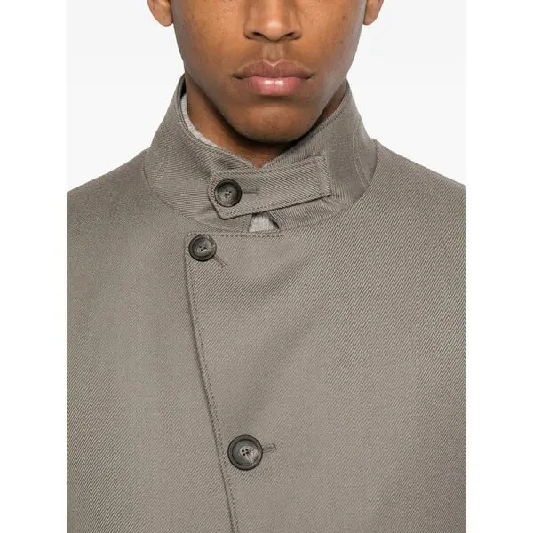 Tagliatore Grey Coats Single Breasted Coats