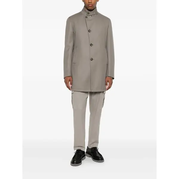 Tagliatore Grey Coats Single Breasted Coats