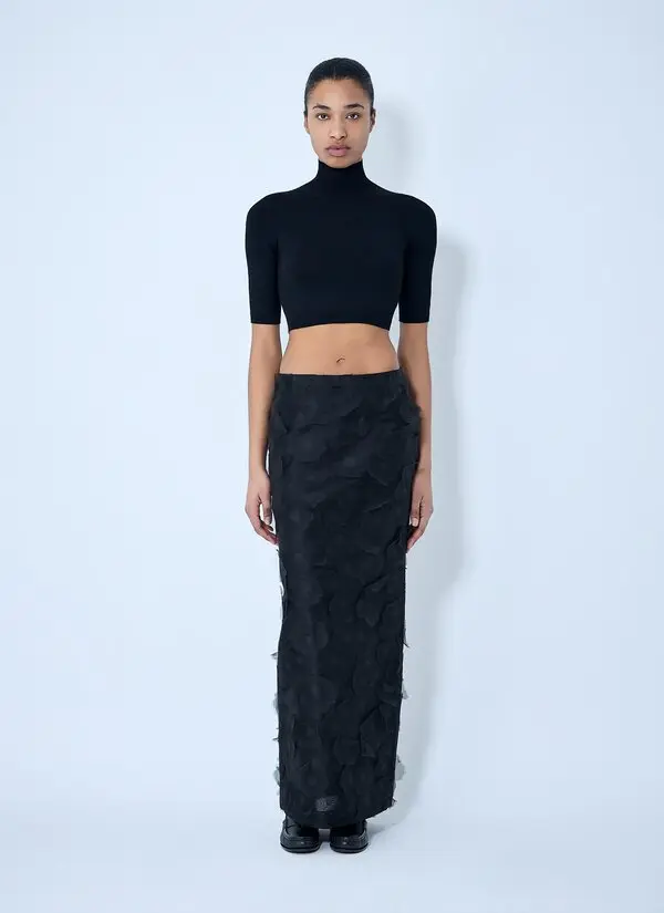Max Mara High-neck Cropped Knit Top
