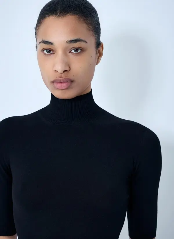 Max Mara High-neck Cropped Knit Top