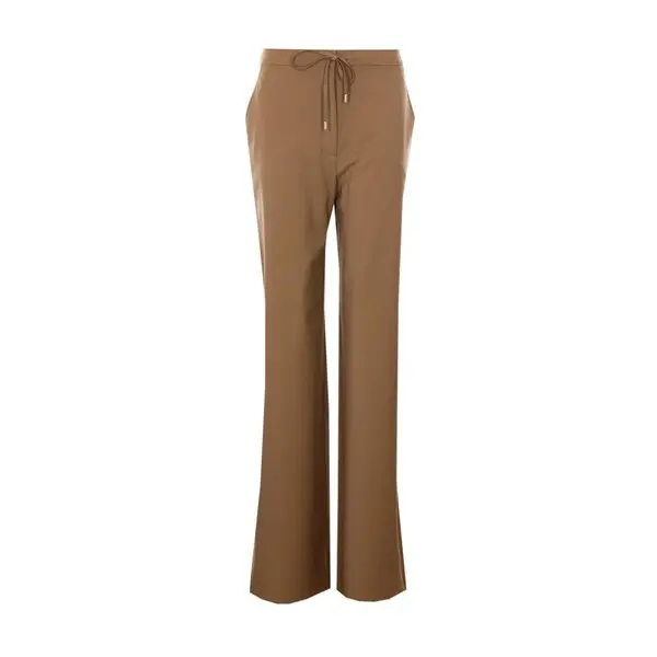 Max Mara Corone Wool Canvas Jogging Trousers - Brown
