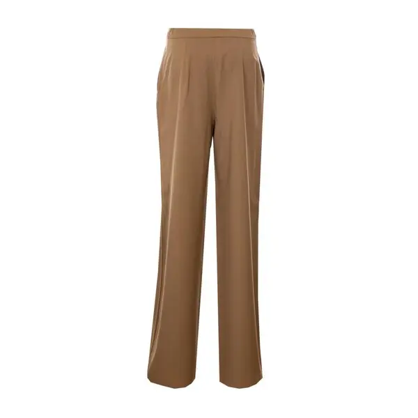 Max Mara Corone Wool Canvas Jogging Trousers - Brown