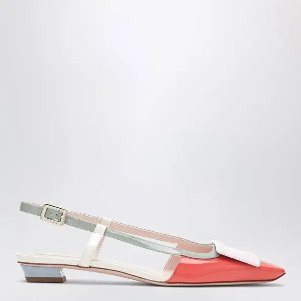 ROGER VIVIER Patent Leather Belle Vivier Slingback Ballerinas - Multicolor