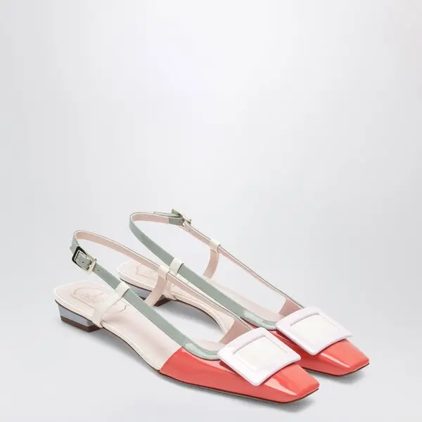 ROGER VIVIER Patent Leather Belle Vivier Slingback Ballerinas - Multicolor