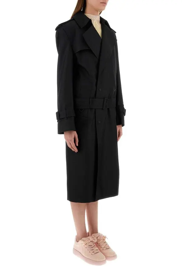 Burberry Silk Blend Trench Coat