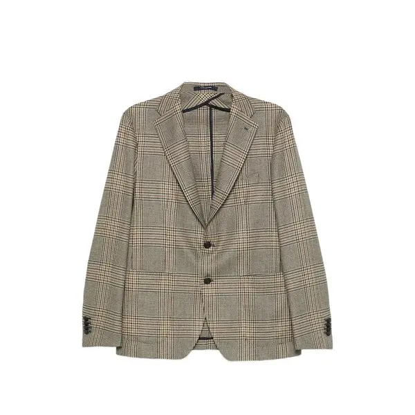 Tagliatore Prince Of Wales Check Blazer - Cream