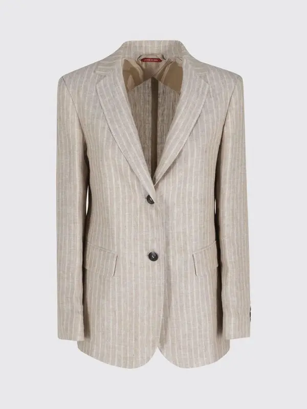 Max Mara Pinstripe Single Breasted Blazer - Multicolor