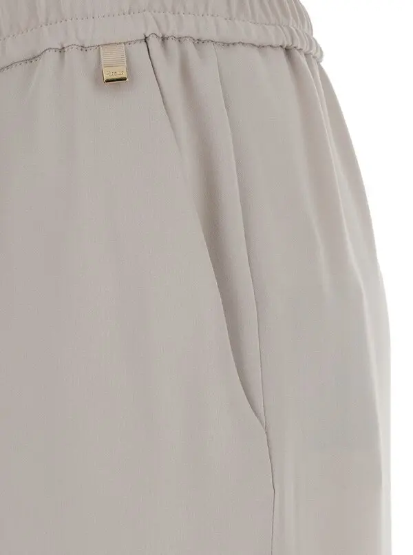 Herno Beige Pants With Elastic Waist In Tech Fabric For