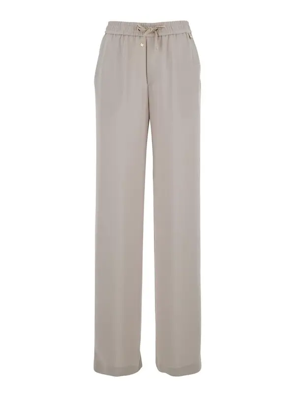 Herno Elastic Waist Tech Fabric Pants - Cream