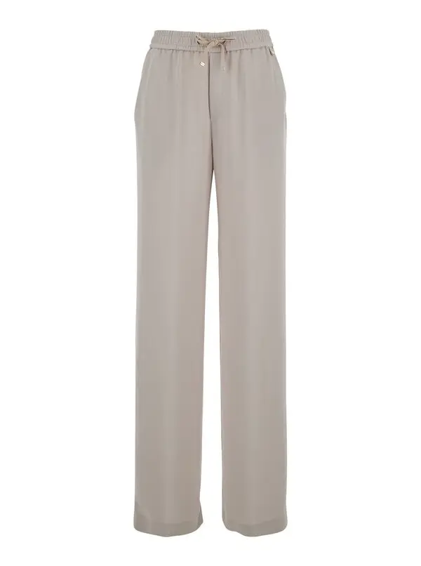 Herno Elastic Waist Tech Fabric Pants - Cream