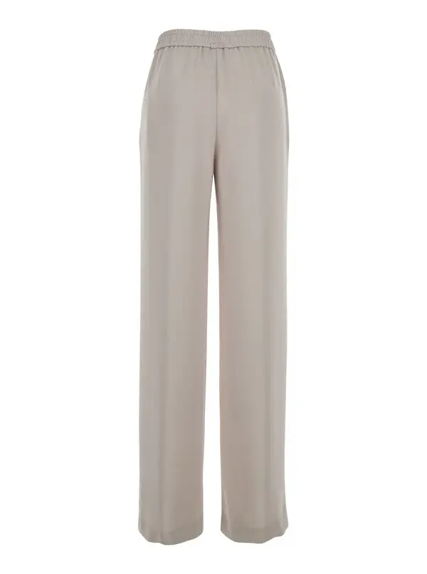 Herno Elastic Waist Tech Fabric Pants - Cream
