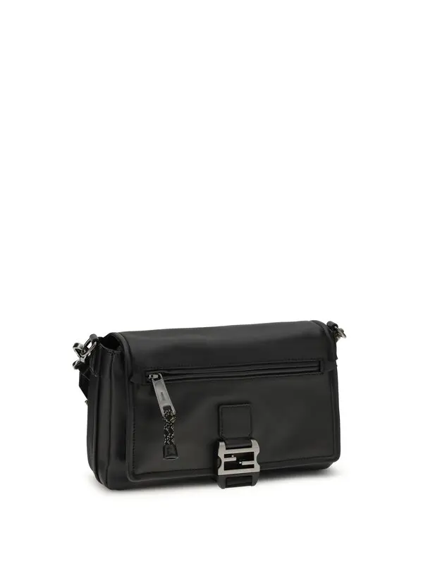 Fendi Flux Messenger Shoulder Bag - Black