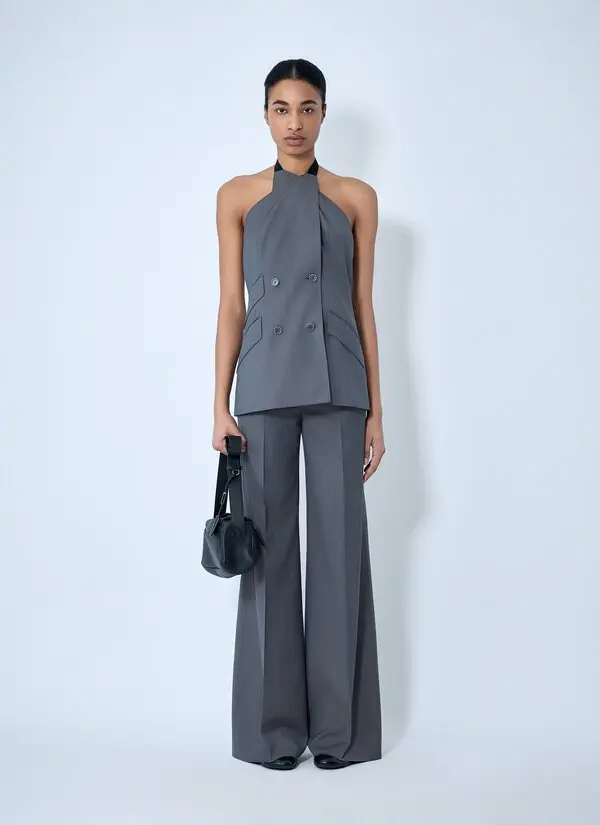 Max Mara Double-breasted Halter Neck Top