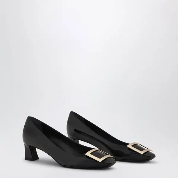 ROGER VIVIER Patent Leather Trompette Pumps - Black