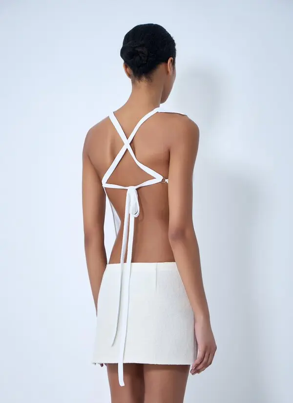 RIER Sleeveless Cotton Tank Top - White