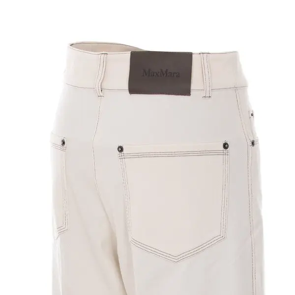Max Mara Straight-leg Denim Pants - White