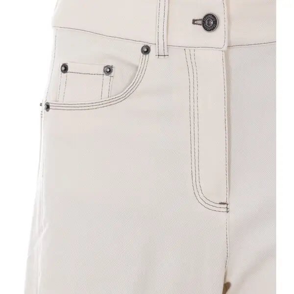 Max Mara Straight-leg Denim Pants - White