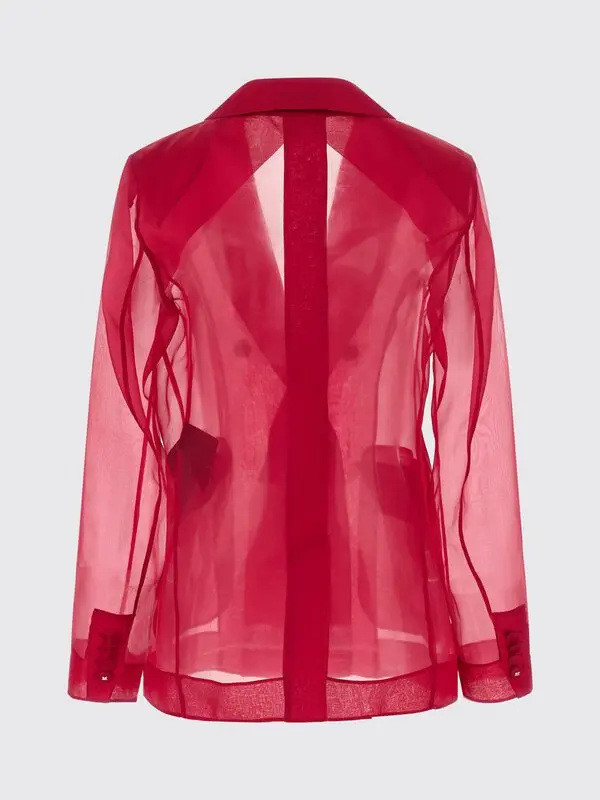 Max Mara Double Breasted Wool Blazer - Pink