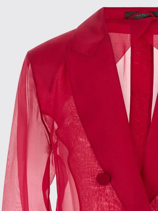 Max Mara Double Breasted Wool Blazer - Pink