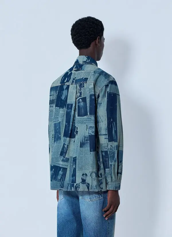 JEAN PAUL GAULTIER Printed Cotton Poplin Shirt