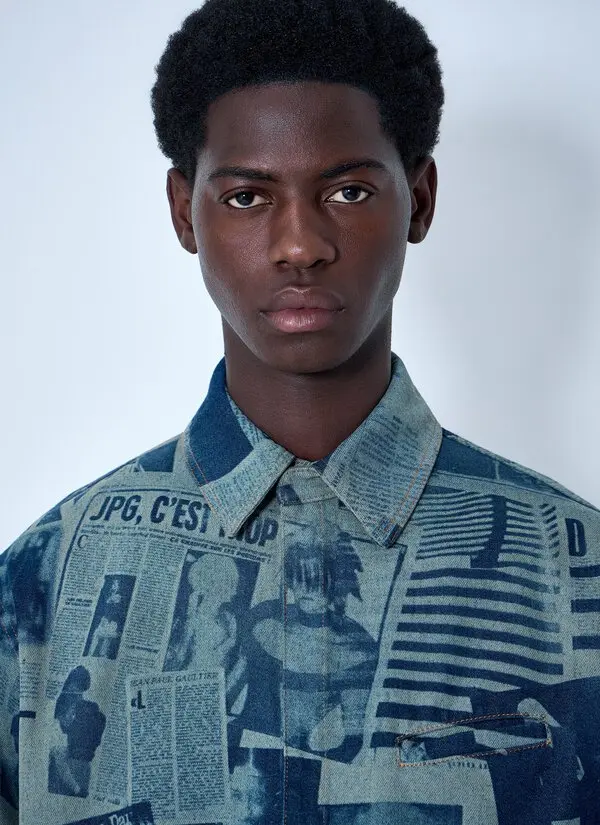 JEAN PAUL GAULTIER Printed Cotton Poplin Shirt