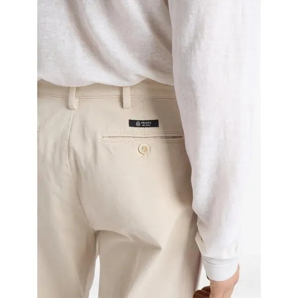 Prada Neutrals Trousers Wide-leg Trousers